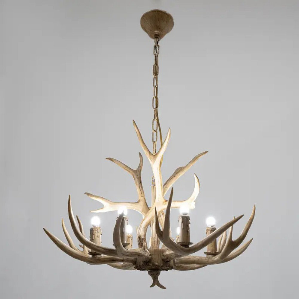 Union Rustic [Elegant Rustic Antler Pendant Light] Elegant Rustic 6 ...